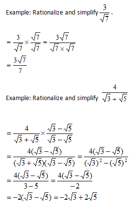 Rationalization of a Radical | Free Homework Help